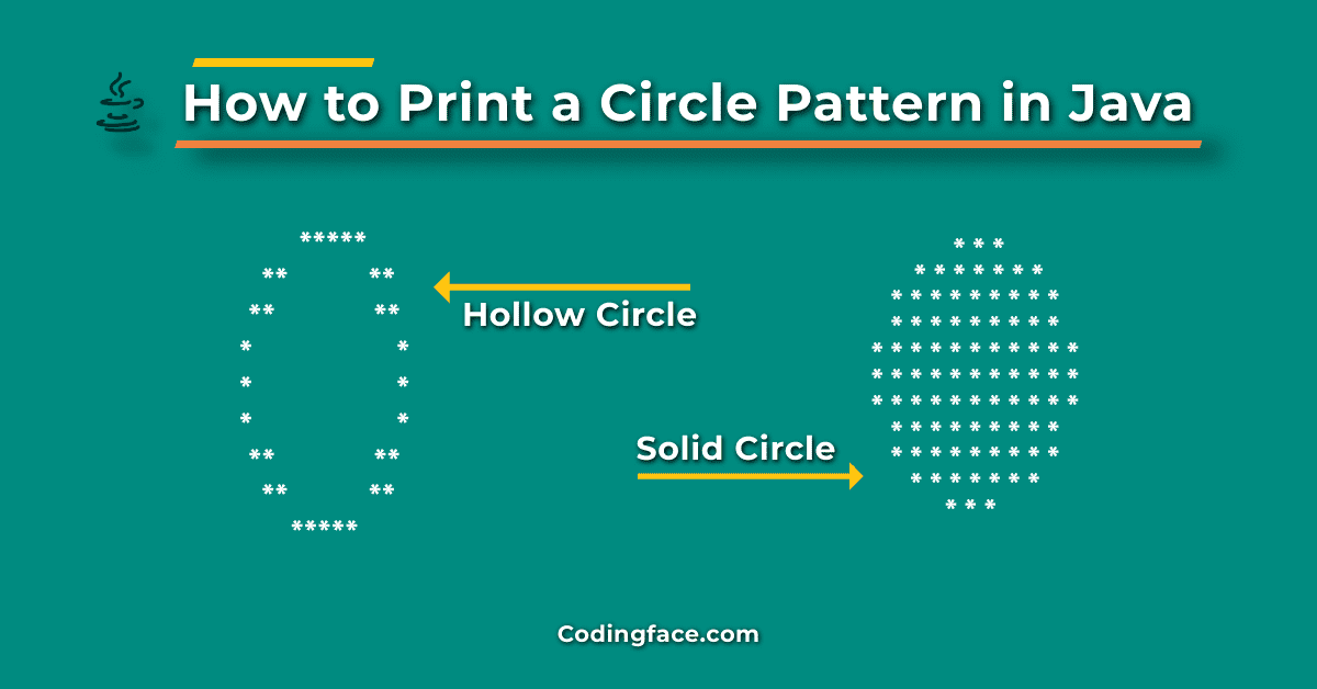 How To Print A Circle Pattern In Java Best 2 Ways